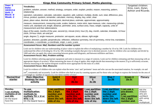 Year 5 English Maths Planning kr | Teaching Resources