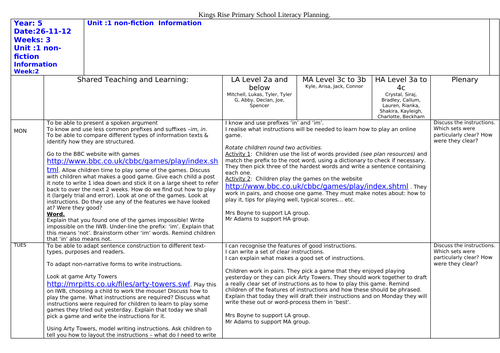 Year 5 English Maths Planning kr | Teaching Resources