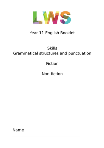 Year 11 English Revision Booklet | Teaching Resources