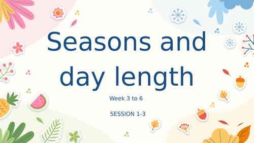 Seasons and DAY LENGTH GRADE 1 | Teaching Resources