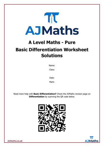 A Level Maths | Introduction to Differentiation | Teaching Resources