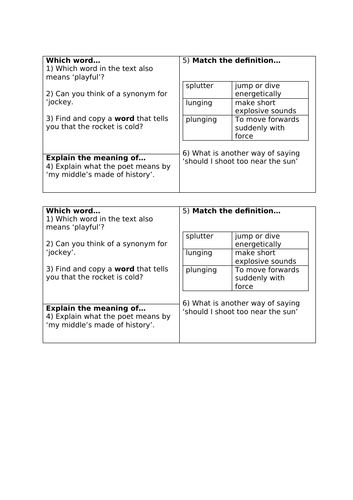 KS2 Poetry Guided Reading, Comet by Kate Wakeling | Teaching Resources