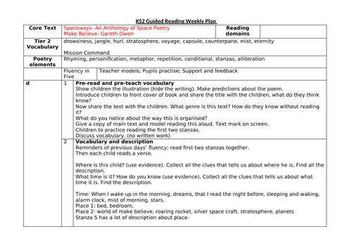 KS2 Poetry Guided Reading | Teaching Resources