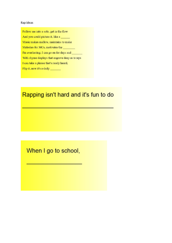 Rap UKS2 unit | Teaching Resources