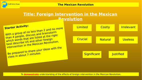 Foreign Intervention in the Mexican Revolution | Teaching Resources