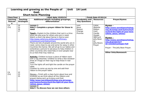 Year 1 Planning English Maths Some Religion cc | Teaching Resources