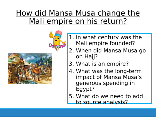Medieval Africa 3 - Mansa Musa and Empire | Teaching Resources