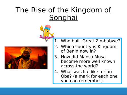 Medieval Africa 9 - Songhai | Teaching Resources