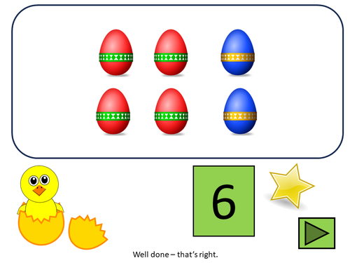 Easter Egg Subitising Six or NOT six | Teaching Resources