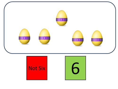 Easter Egg Subitising Six or NOT six | Teaching Resources