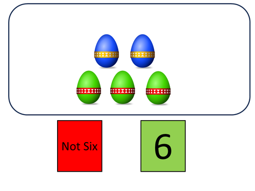 Easter Egg Subitising Six or NOT six | Teaching Resources