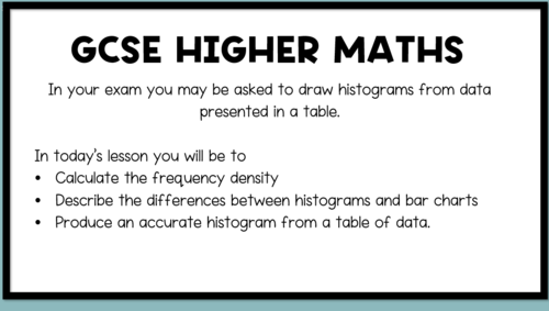 Mastering Histograms: Creating a Histogram from a table of Data | Teaching Resources