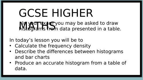 Mastering Histograms: Creating a Histogram from a table of Data | Teaching Resources
