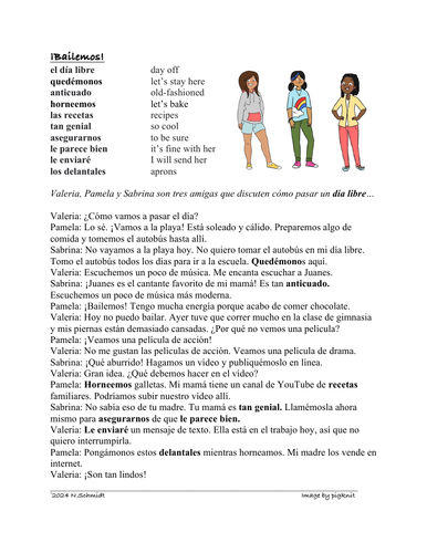 Nosotros Commands Reading in Spanish: Lectura con Imperativos ...