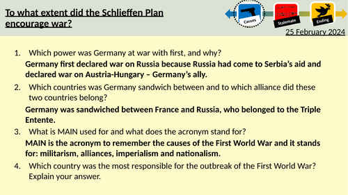 Conflict and Tension: The First World War [1/3 Causes] | Teaching Resources