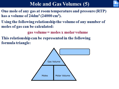 Chem_3.4_3.7 Mole & Gas Volumes | Teaching Resources