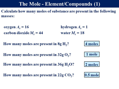 Chem_3.4_3.7 Mole & Gas Volumes | Teaching Resources