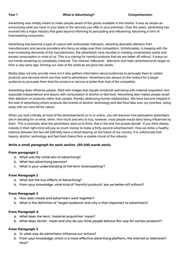 Year 7 English - Analysing Persuasion in Media Texts | Teaching Resources