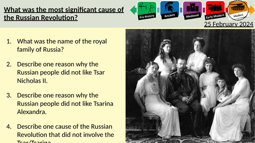 Lessons on Revolutions & Russia case study | Teaching Resources