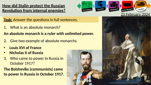 Lessons on Revolutions & Russia case study | Teaching Resources