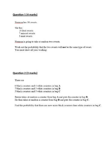 GCSE Higher (Unit 10): Probability | Teaching Resources