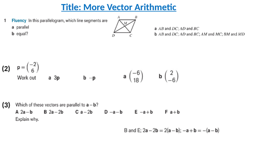 GCSE Higher (Unit 18): Vectors and Geometric Proof | Teaching Resources