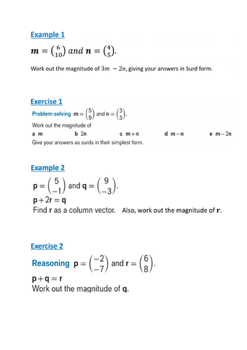 GCSE Higher (Unit 18): Vectors and Geometric Proof | Teaching Resources