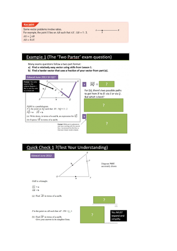 GCSE Higher (Unit 18): Vectors and Geometric Proof | Teaching Resources