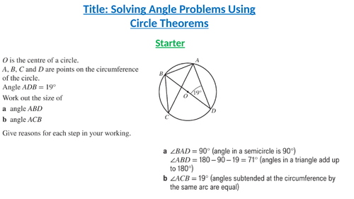 GCSE Higher (Unit 16): Circle Theorems | Teaching Resources