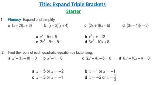 GCSE Higher (Unit 15): Equations and Graphs | Teaching Resources