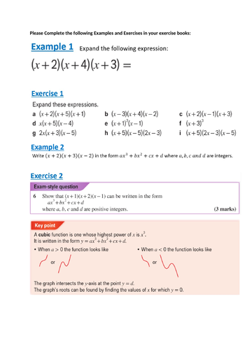 GCSE Higher (Unit 15): Equations and Graphs | Teaching Resources