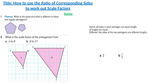 GCSE Higher (Unit 12): Similarity and Congruence | Teaching Resources