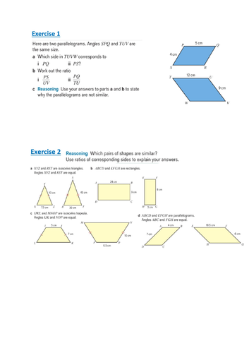 GCSE Higher (Unit 12): Similarity and Congruence | Teaching Resources