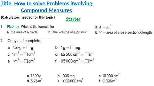 GCSE Higher (Unit 11): Multiplicative Reasoning | Teaching Resources