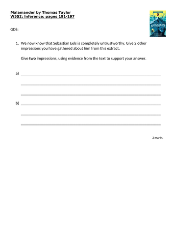 Malamander by Thomas Taylor: Year 5/6 Full Book Study/Revision Unit ...