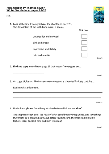 Malamander by Thomas Taylor: Year 5/6 Full Book Study/Revision Unit ...