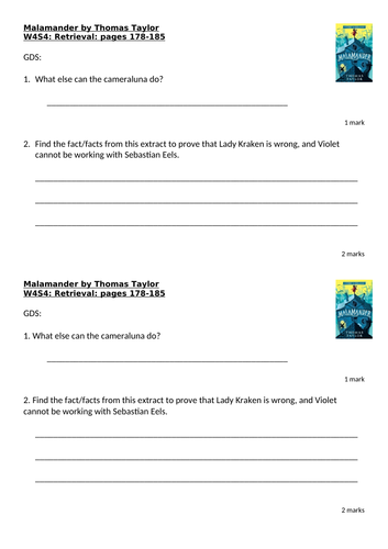 Malamander by Thomas Taylor: Year 5/6 Full Book Study/Revision Unit ...