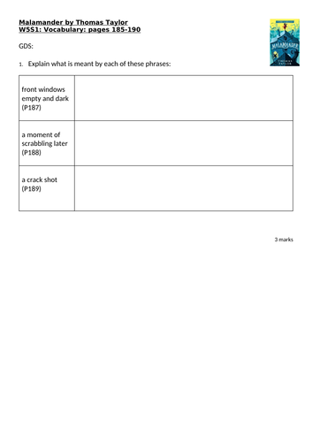 Malamander by Thomas Taylor: Year 5/6 Full Book Study/Revision Unit ...