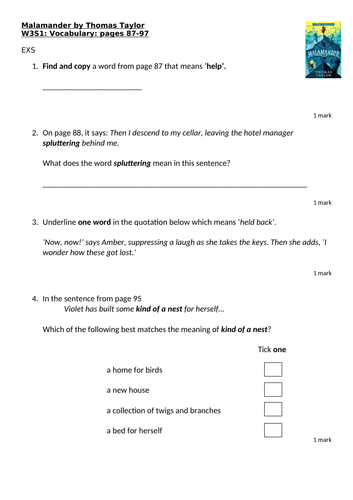 Malamander by Thomas Taylor: Year 5/6 Full Book Study/Revision Unit ...