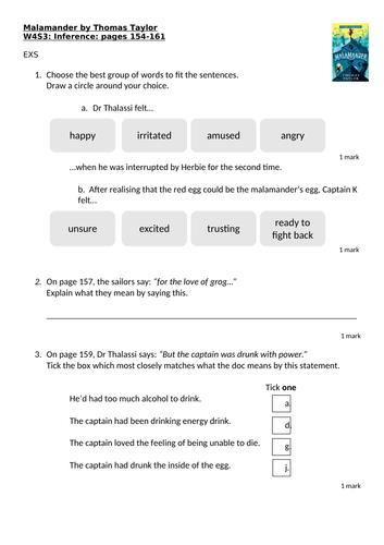 Malamander by Thomas Taylor: Year 5/6 Full Book Study/Revision Unit ...