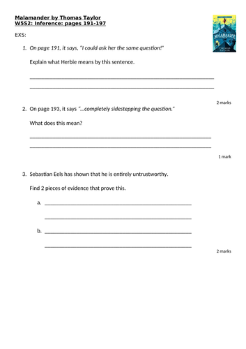 Malamander by Thomas Taylor: Year 5/6 Full Book Study/Revision Unit ...