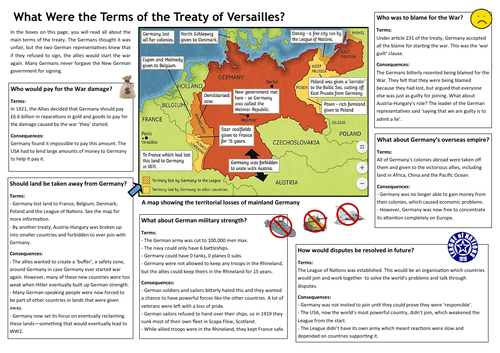 Germany 1918-45: 1.2 Treaty of Versailles | Teaching Resources