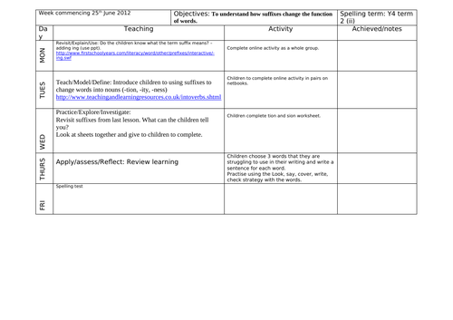 Year 4 English Maths planning kr Short and Medium | Teaching Resources