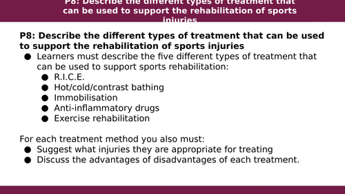Unit 17-sport injuries & rehabilitation | Teaching Resources