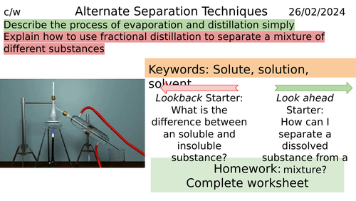 Alternative separation techniques KS3 CHEM | Teaching Resources