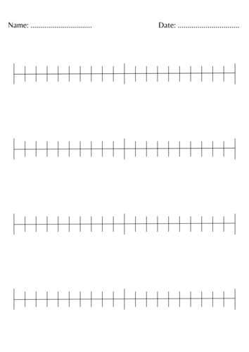 Blank number line with 20 tick marks - blank number line 0-20 Worksheet ...