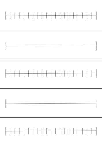 Blank number line with 20 tick marks - blank number line 0-20 Worksheet ...