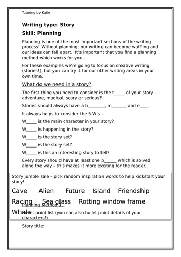 Story planning methods | Teaching Resources