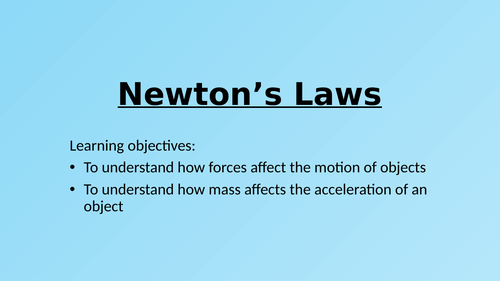 Newton's Laws - PhET Structured Investigation | Teaching Resources