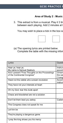 WJEC GCSE Music - Practice Paper D | Teaching Resources WJEC GCSE Music - Practice Paper D | Teaching Resources